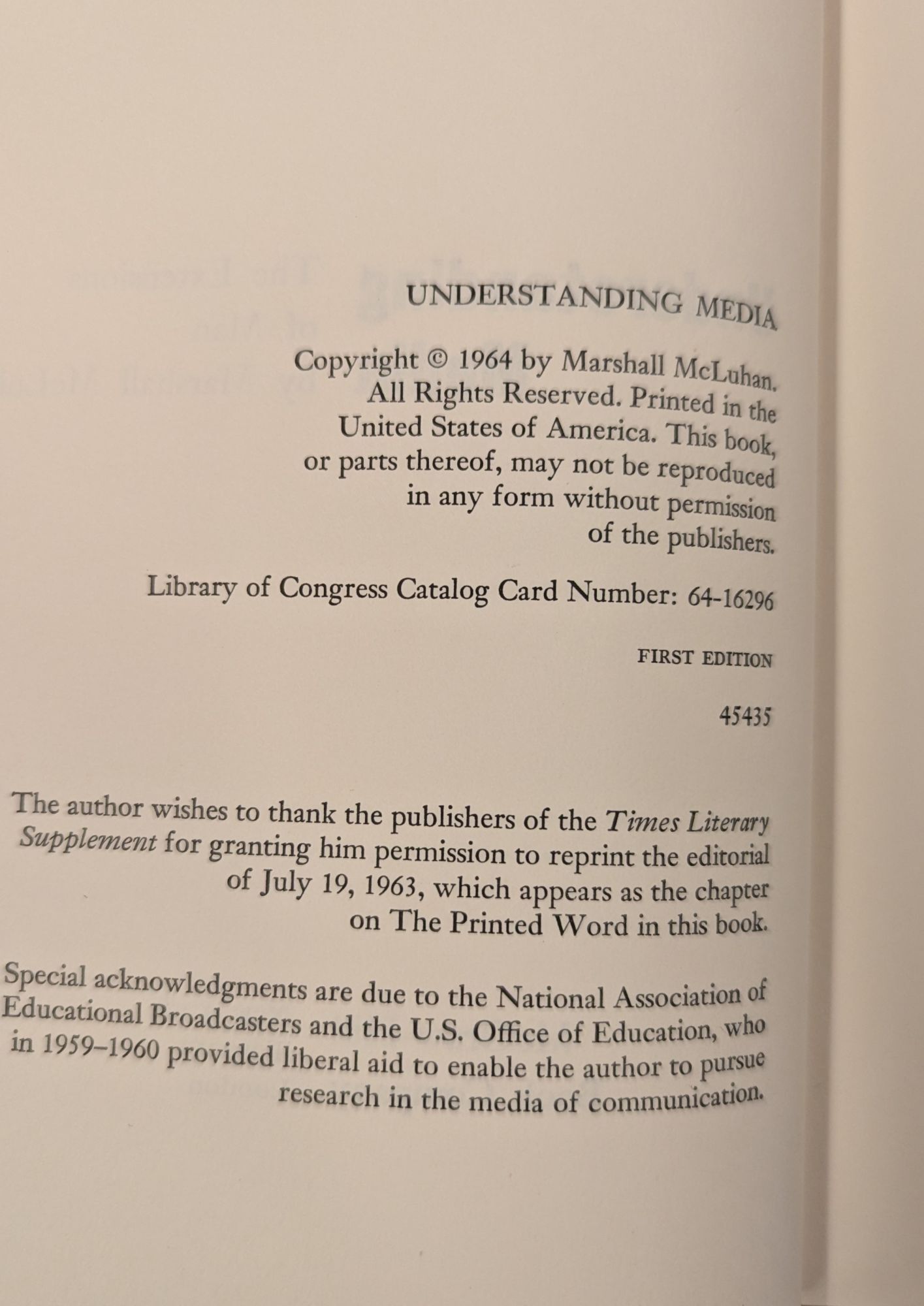Understanding Media | Marshall McLuhan